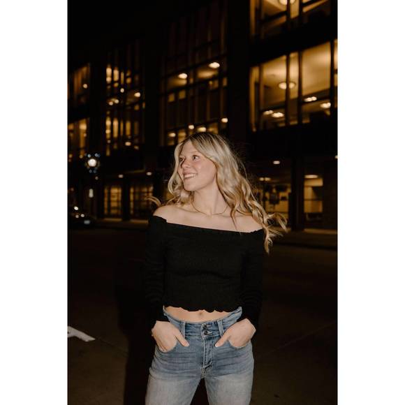 Miou Muse | Tops | New Miou Muse Smocked Top In Black | Poshmark